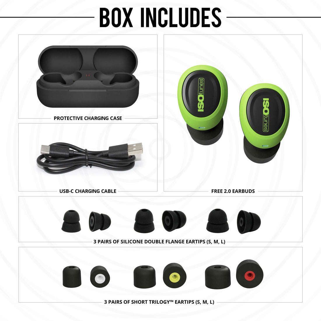 ISOtunes FREE 2.0 Wireless Earbuds | 25 NRR | OSHA-Compliant | IP45